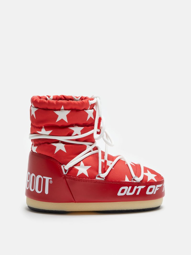 BOTTES ICON LIGHT LOW À IMPRIMÉ ÉTOILE ROUGE MOON BOOT— HENIN