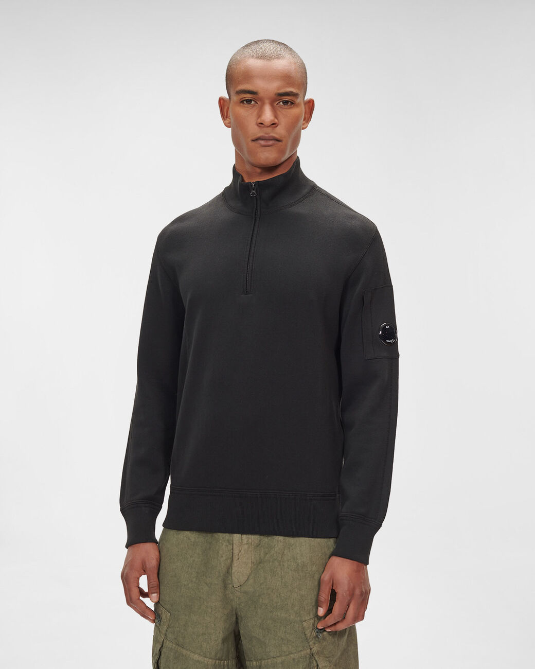 pull C.P. Company Cotton Knit Half Zipped— HENIN