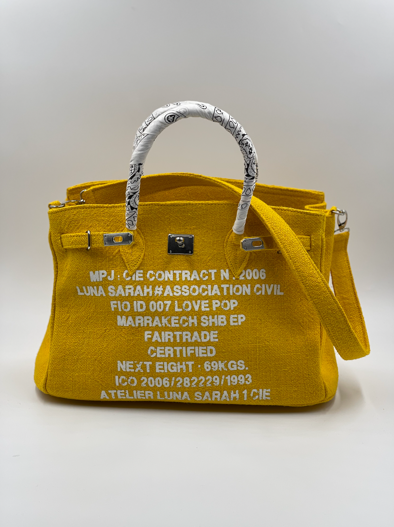 Sac en jute Luna Sarah Jaune – HENIN